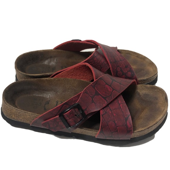 Betula | Shoes | Betula Red Snakeprint Footbed Sandals Size 36 Size Us ...